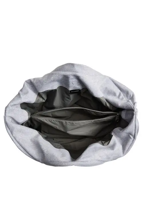 Balenciaga 3b Logo Jersey Hobo Bag In Heather Grey - 50% Off